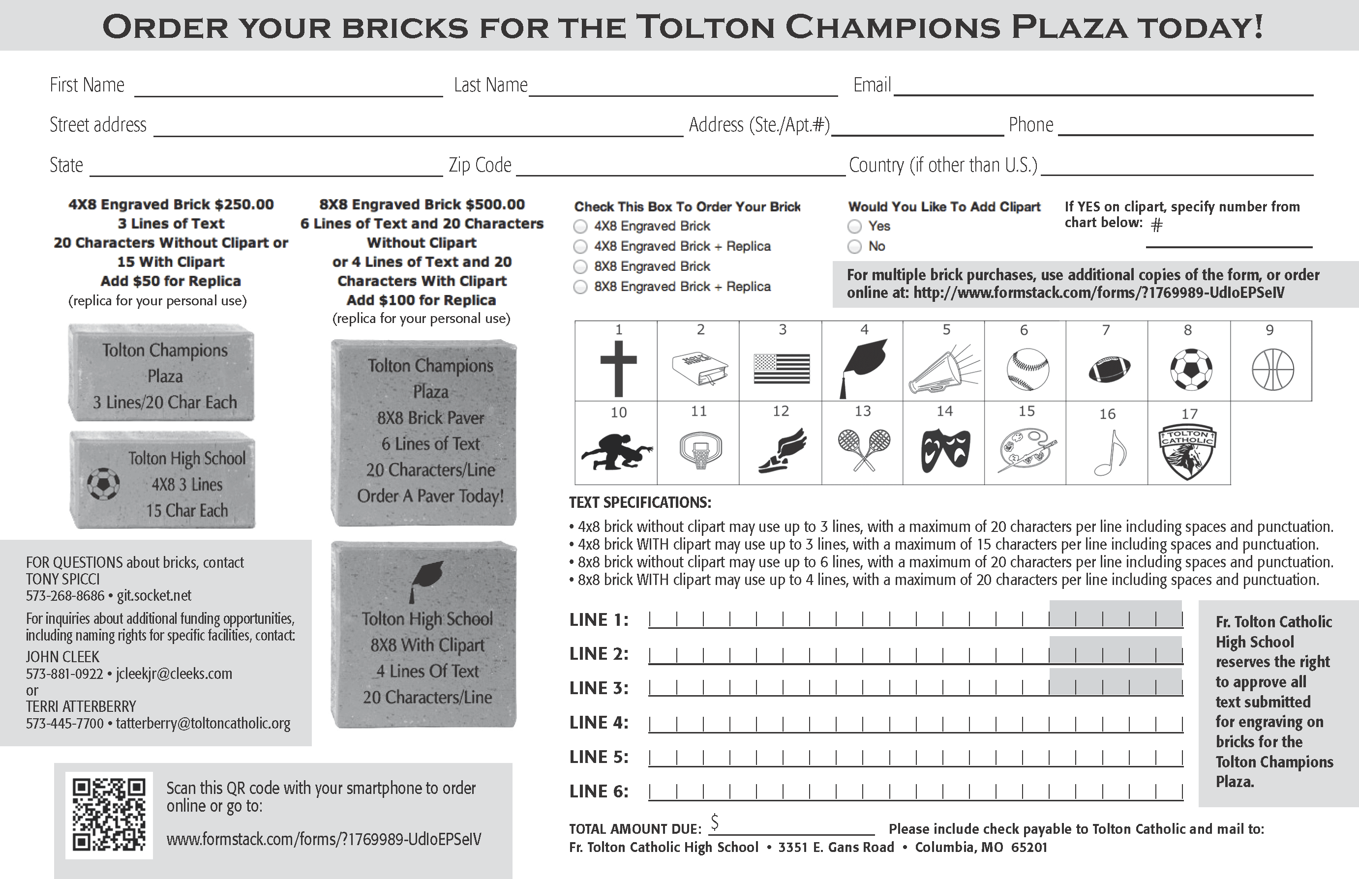 Fundraising Brick Flyer/Poster Examples - Fundraising Brick