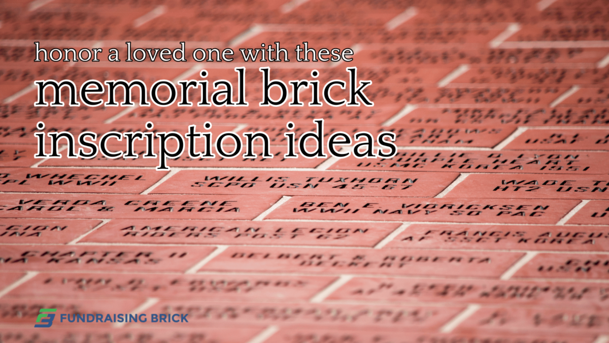 The Heartfelt Sentiment of Memorial Brick Inscriptions - Fundraising Brick